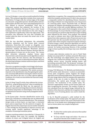 License Plate Recognition | PDF | Auto Technology | Automotive