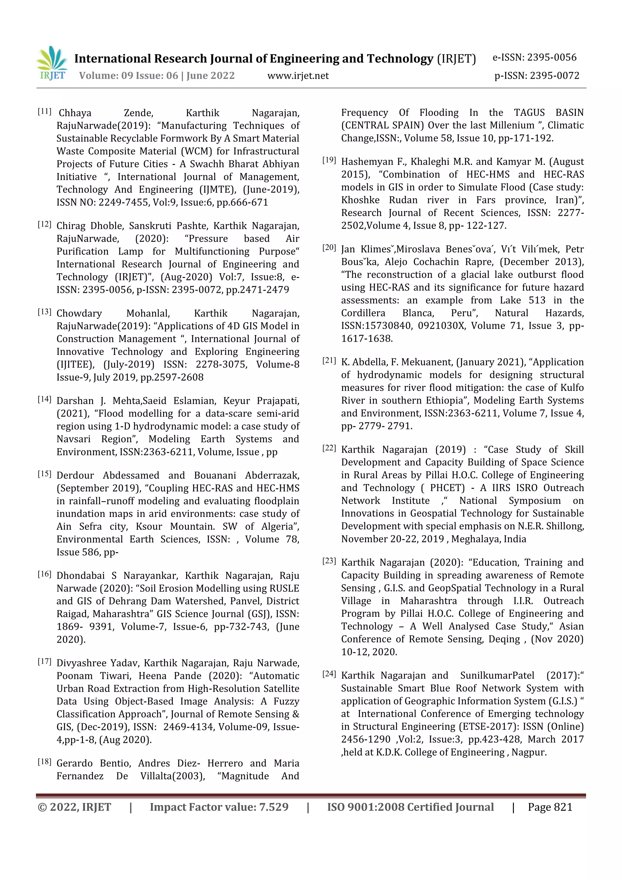 Review Paper for floodplain mapping with applications of HEC-HMS, HEC ...