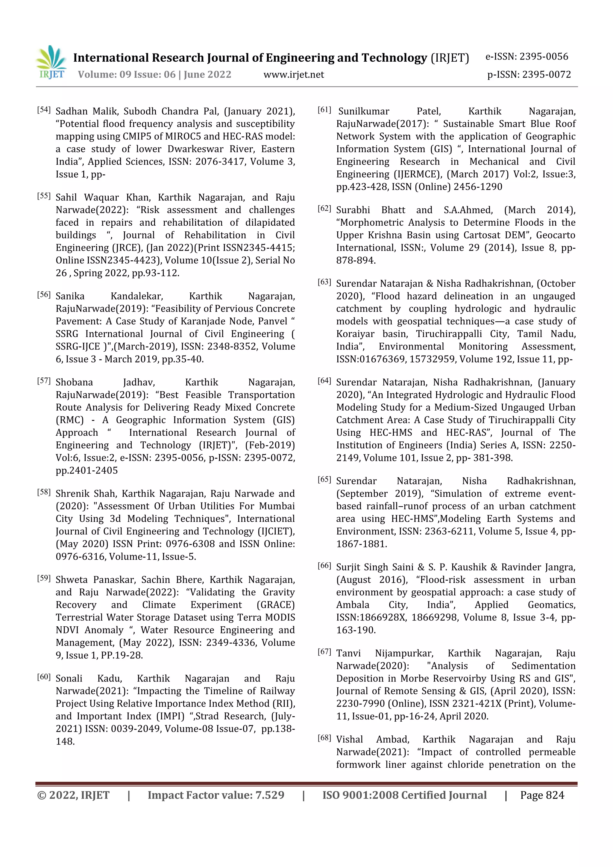 Review Paper for floodplain mapping with applications of HEC-HMS, HEC-RAS and ArcGIS softwares ...