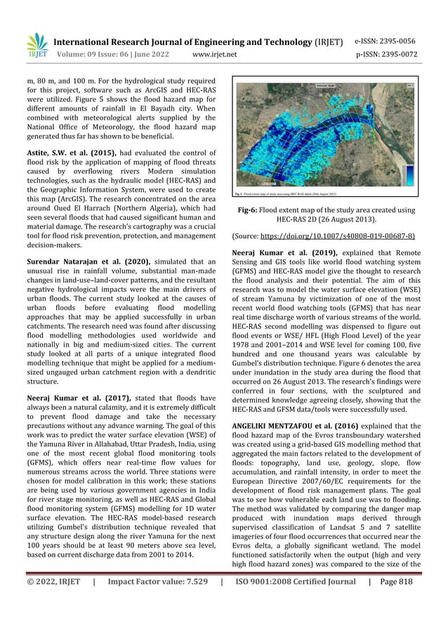 Review Paper for floodplain mapping with applications of HEC-HMS, HEC-RAS and ArcGIS softwares ...