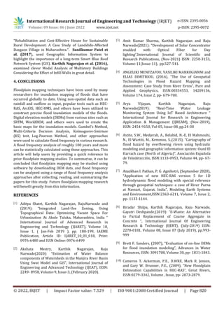 Review Paper for floodplain mapping with applications of HEC-HMS, HEC-RAS and ArcGIS softwares ...