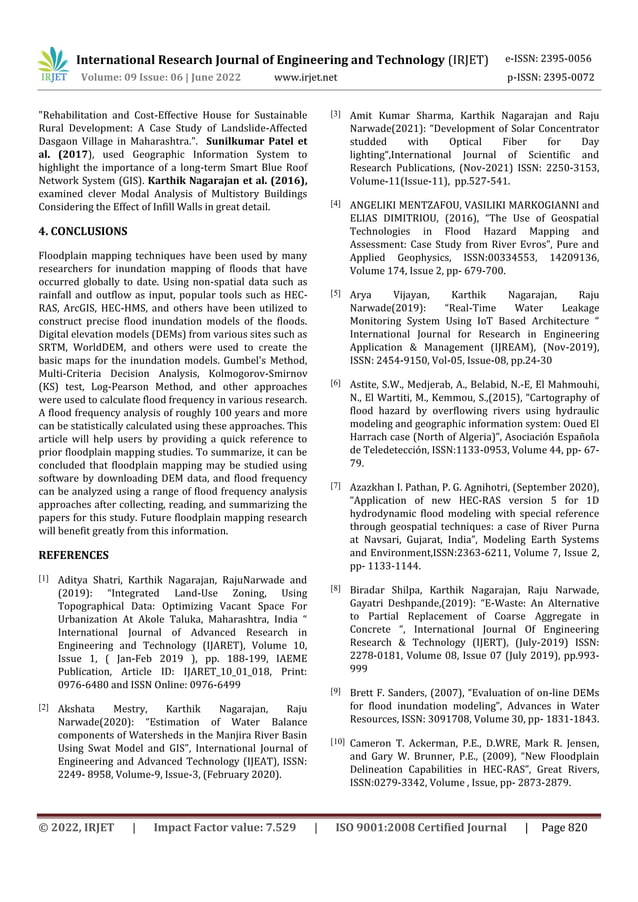Review Paper for floodplain mapping with applications of HEC-HMS, HEC ...