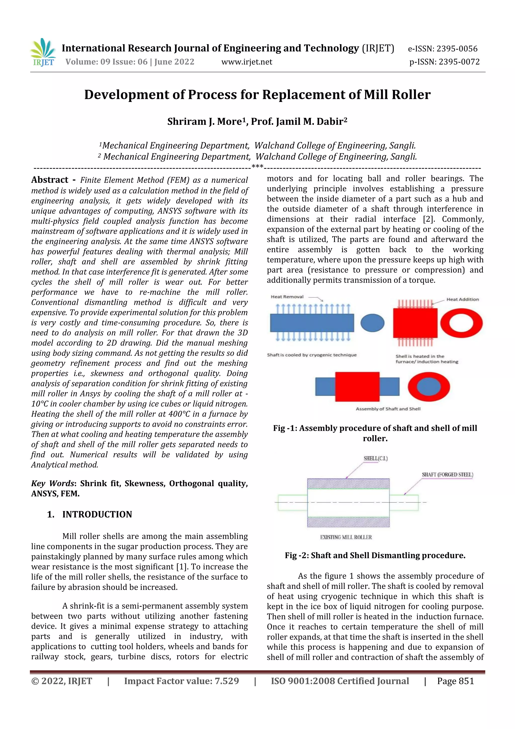 Development of Process for Replacement of Mill Roller | PDF