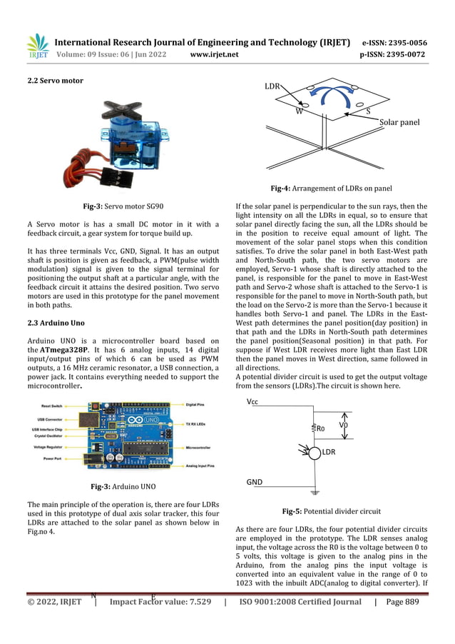 Dual Axis Solar Tracking PV System using Arduino UNO | PDF