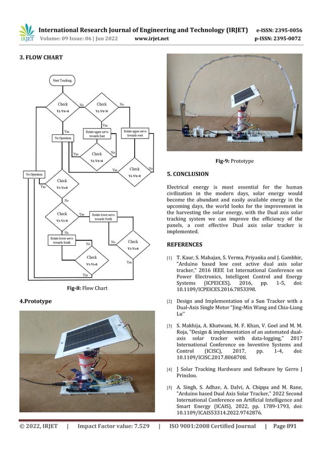 Dual Axis Solar Tracking PV System using Arduino UNO | PDF