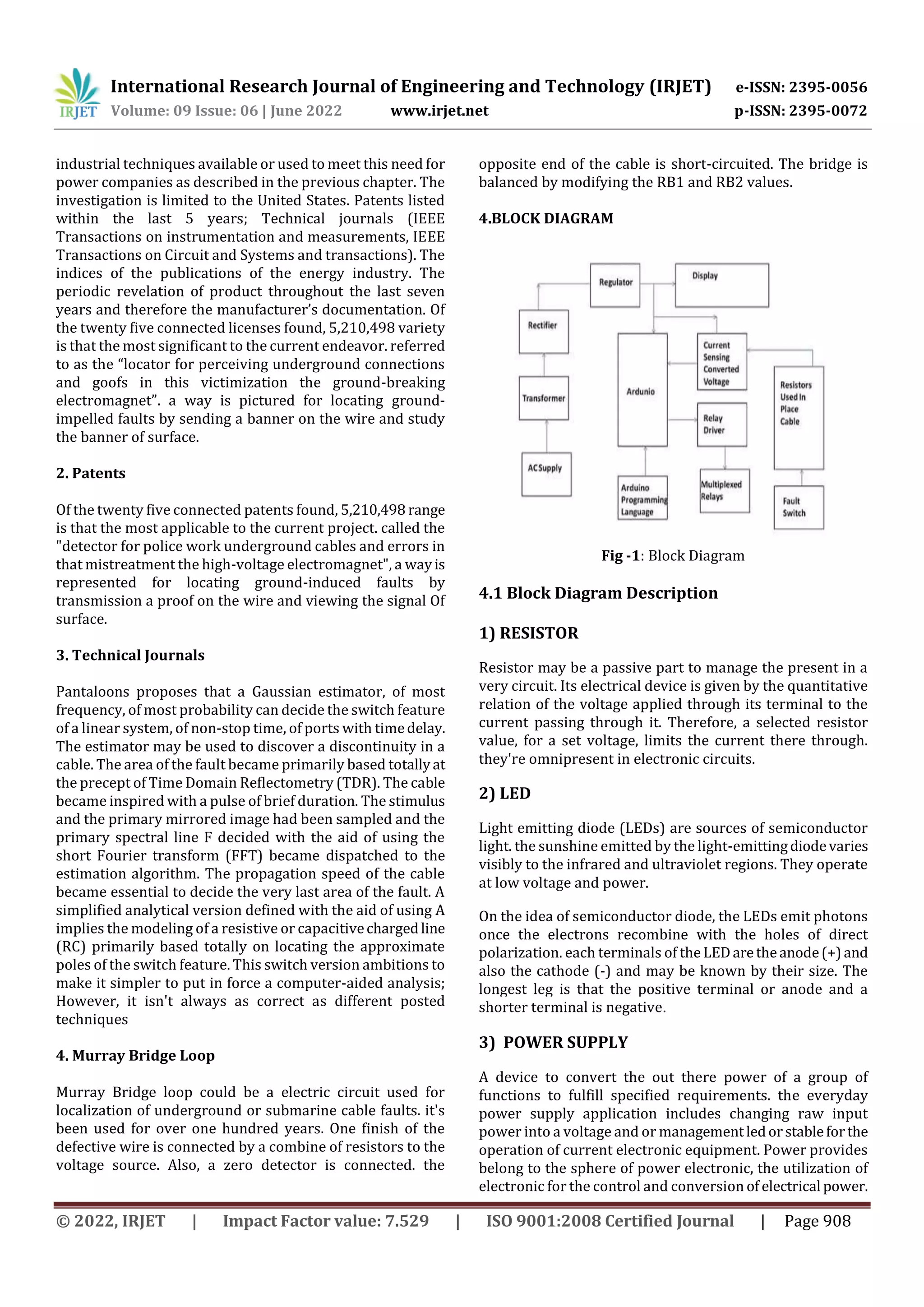 Underground Cable Fault Detection Using Arduino Pdf