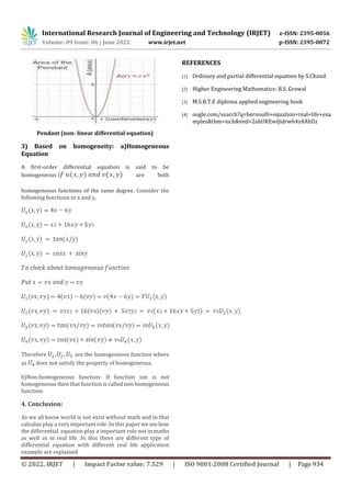 Differential Equation, Maths, Real Life | PDF | Physics | Science