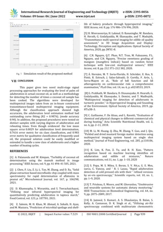 Quantitative Assessment of Reheated Coconut Oil Using Transmittance Multi Spectral Imaging | PDF ...