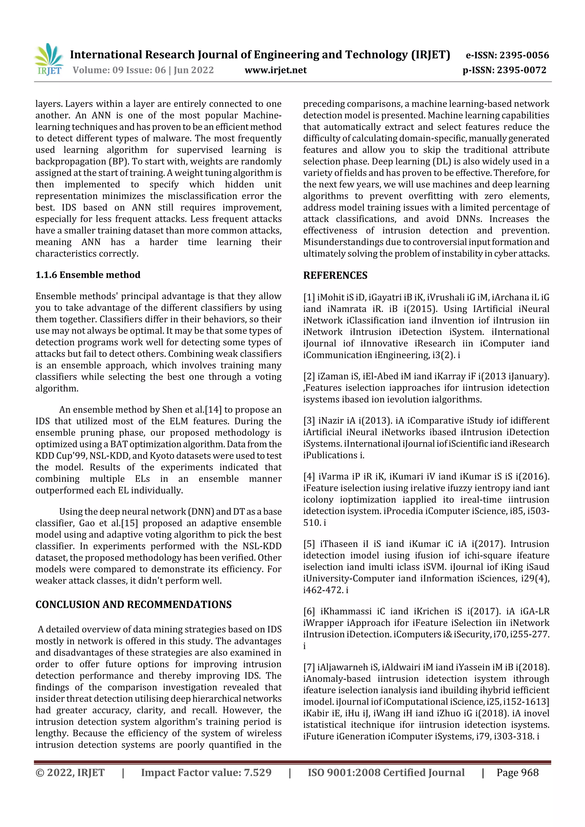 Intrusion Detection System Using Machine Learning: An Overview | PDF