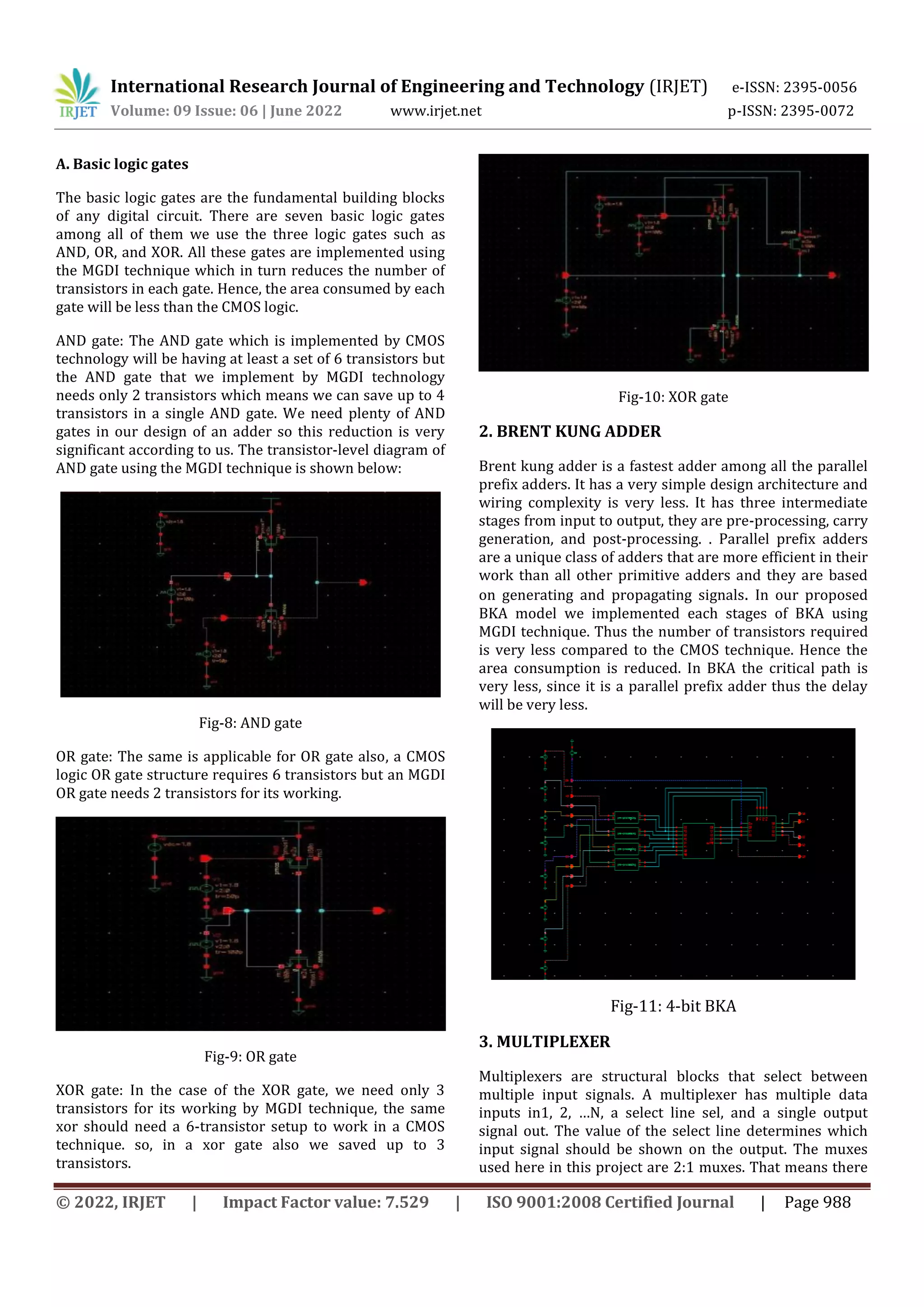 MODIFIED CARRY SELECT ADDER WITH BKA AND MGDI TECHNIQUE | PDF
