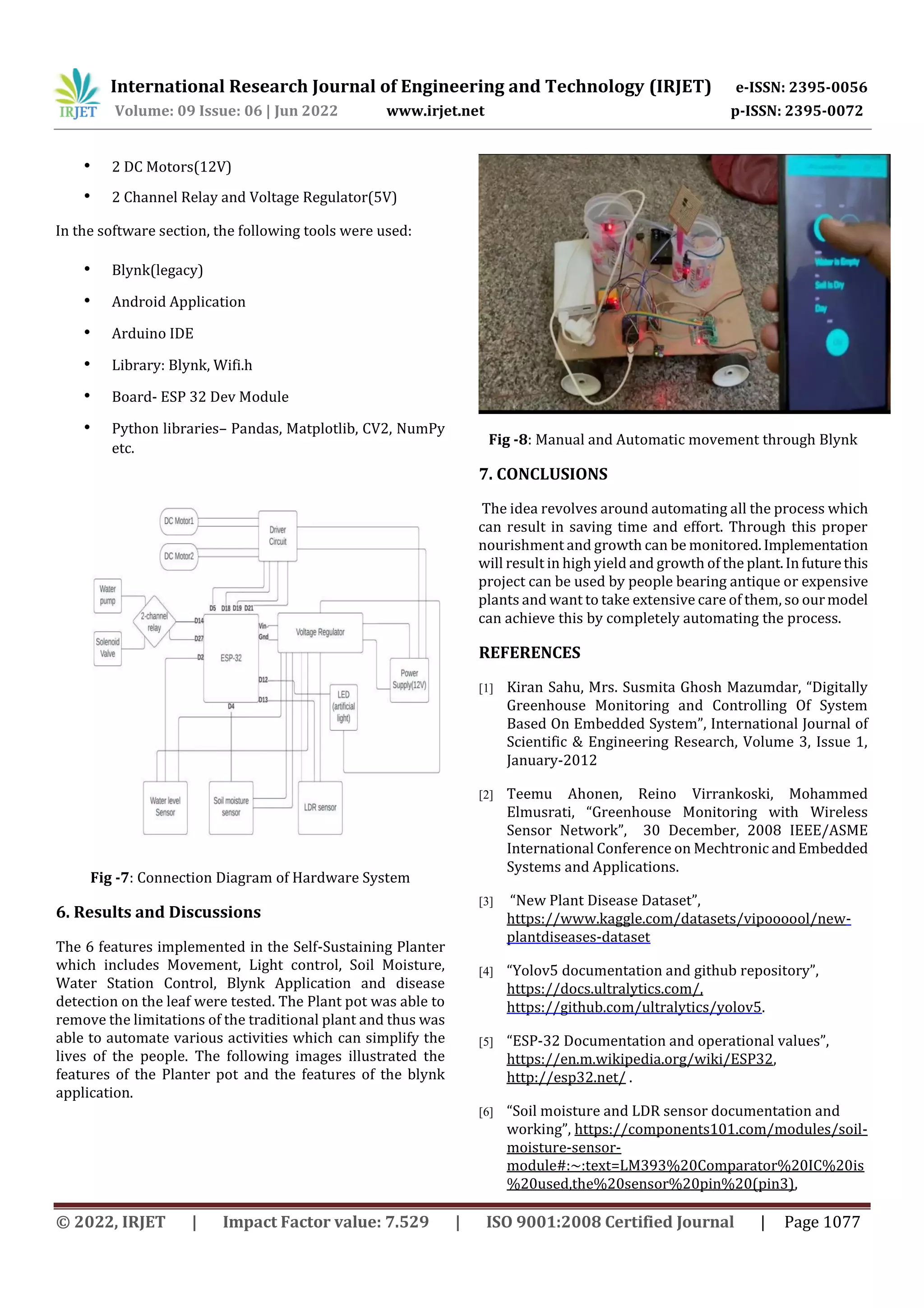 Self-Sustaining Planter with Disease Detection | PDF