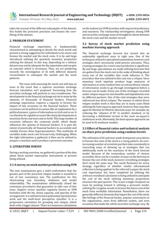 The Analysis of Share Market using Random Forest & SVM | PDF