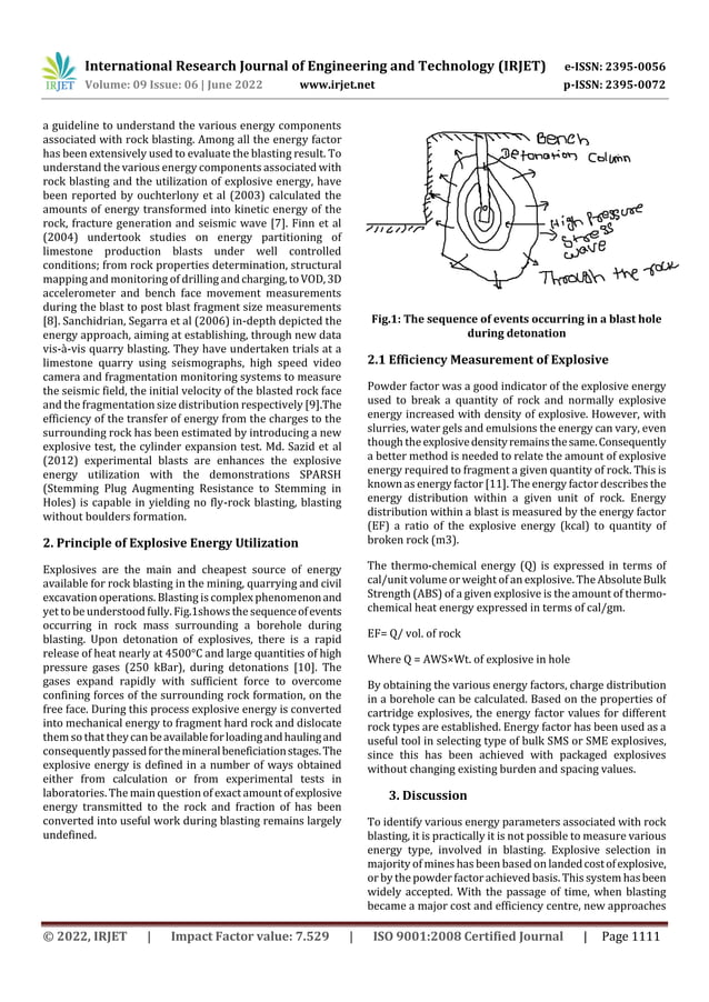 An Overview of Explosive Energy Utilization in Mining | PDF | Chemistry | Science