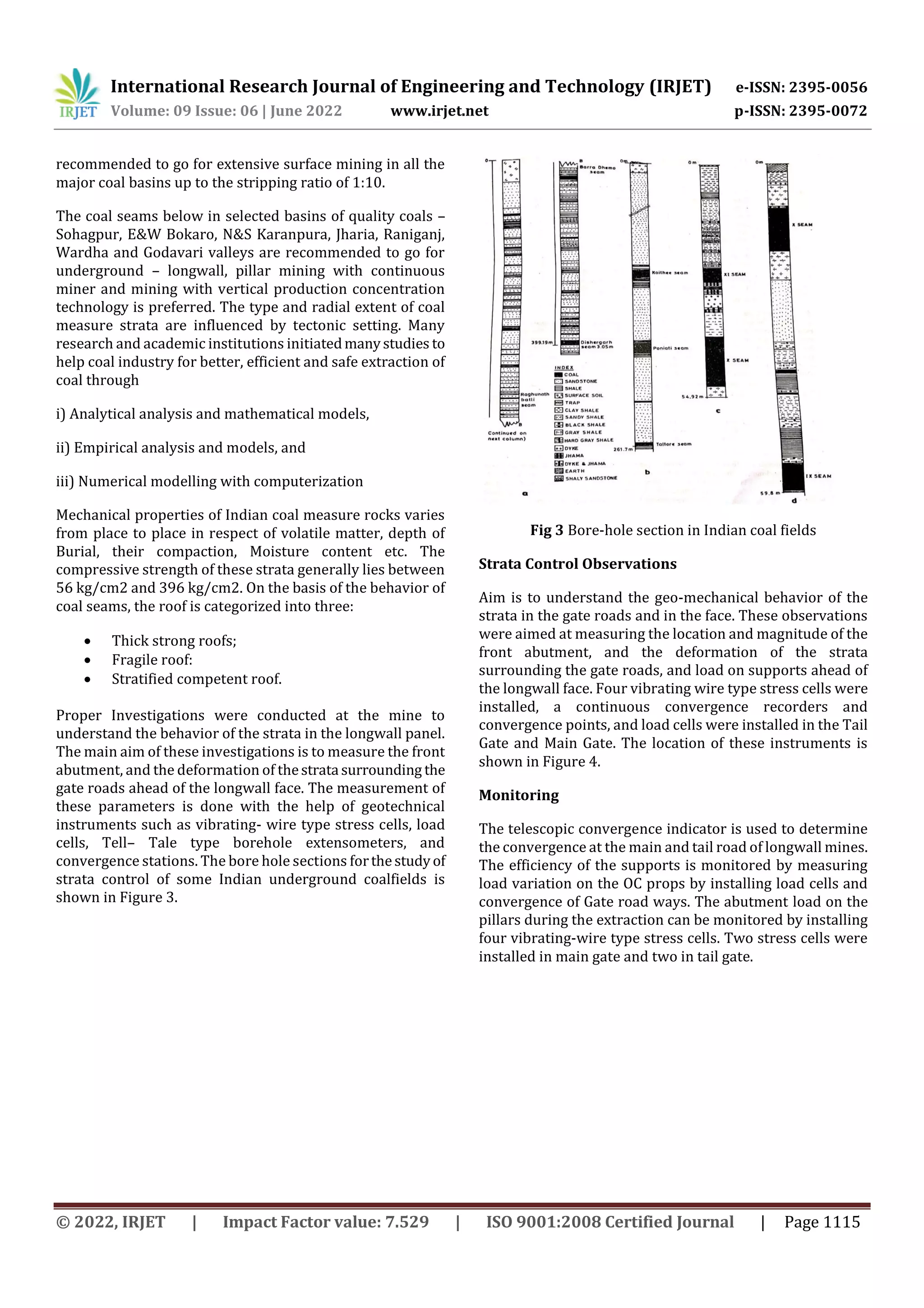 A Theoretical Study on Strata Behaviour and Ground Control in Coal ...