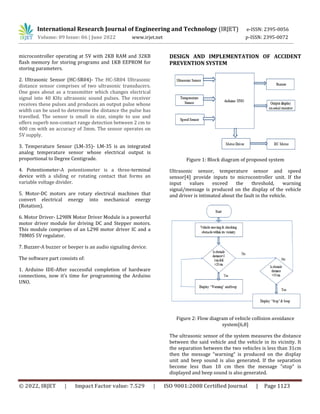 Design and Implementation of an Arduino-Based Accident Prevention ...
