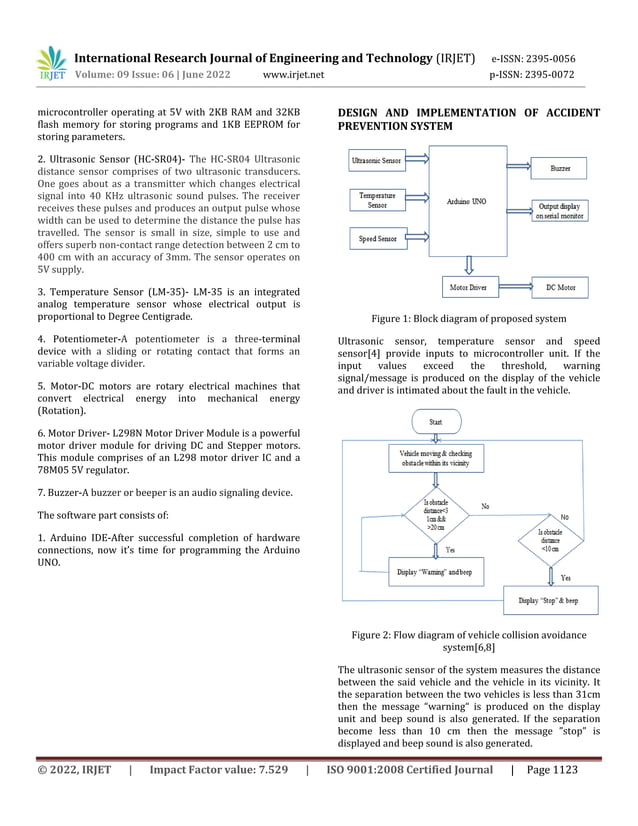 Design and Implementation of an Arduino-Based Accident Prevention System | PDF