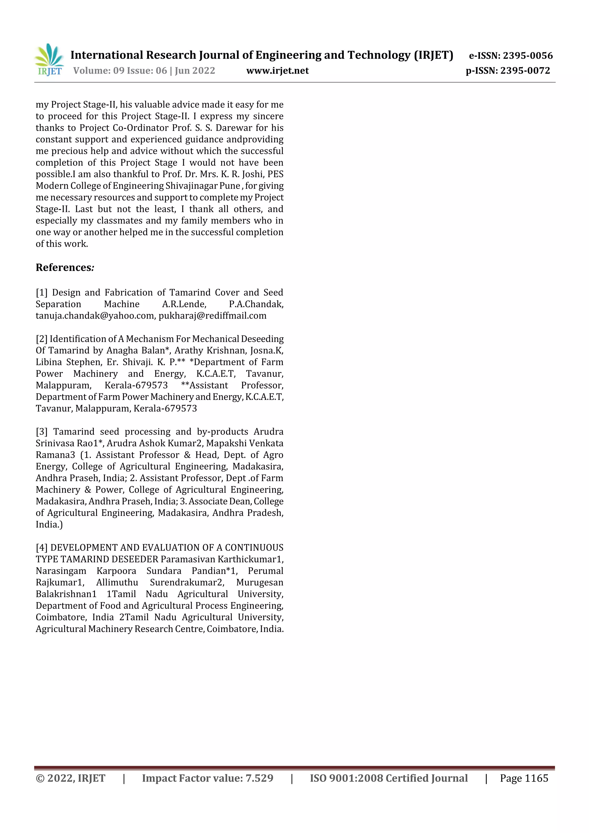 Design and Fabrication of Tamarind Seed Removal Machine | PDF