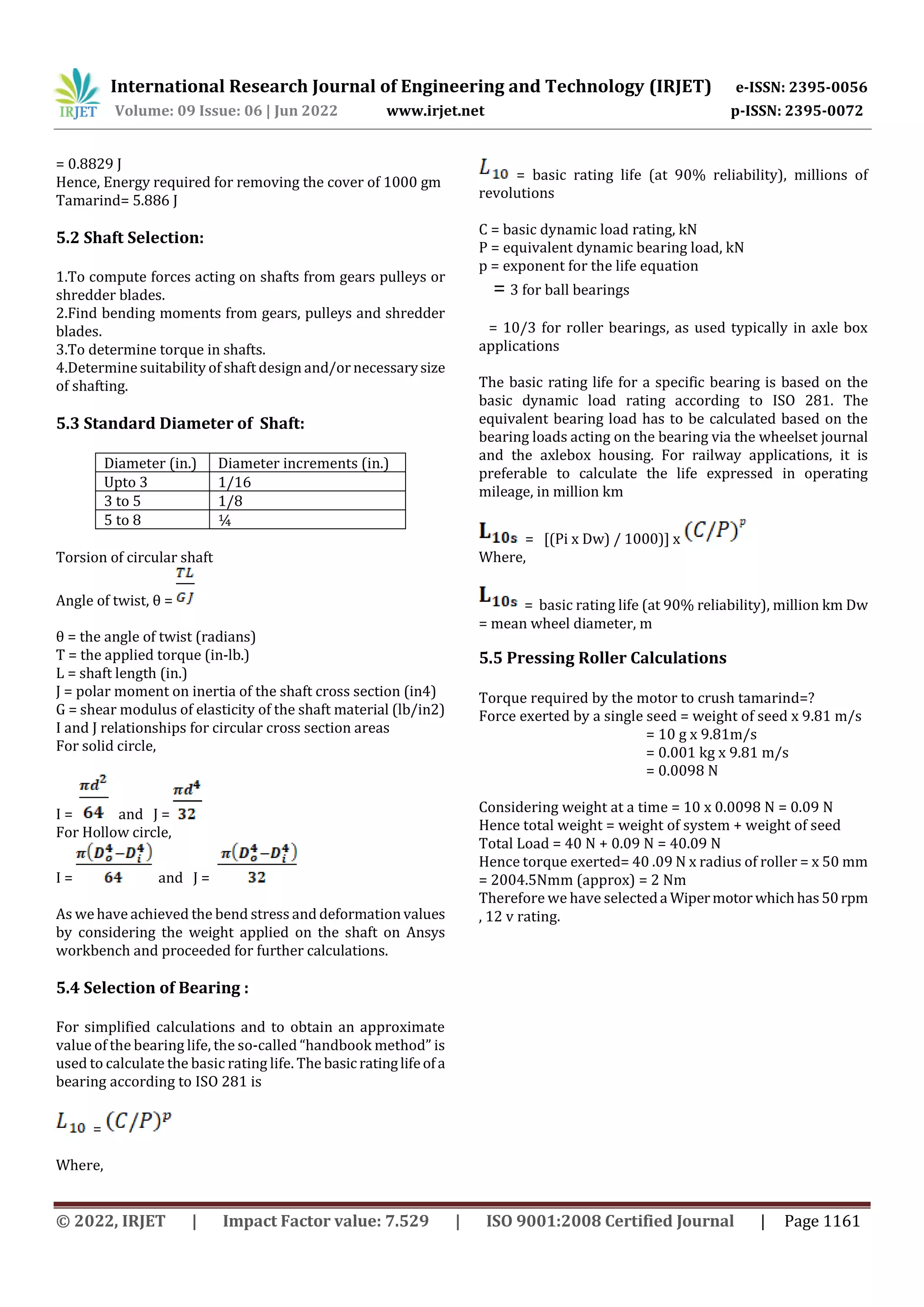 Design and Fabrication of Tamarind Seed Removal Machine | PDF