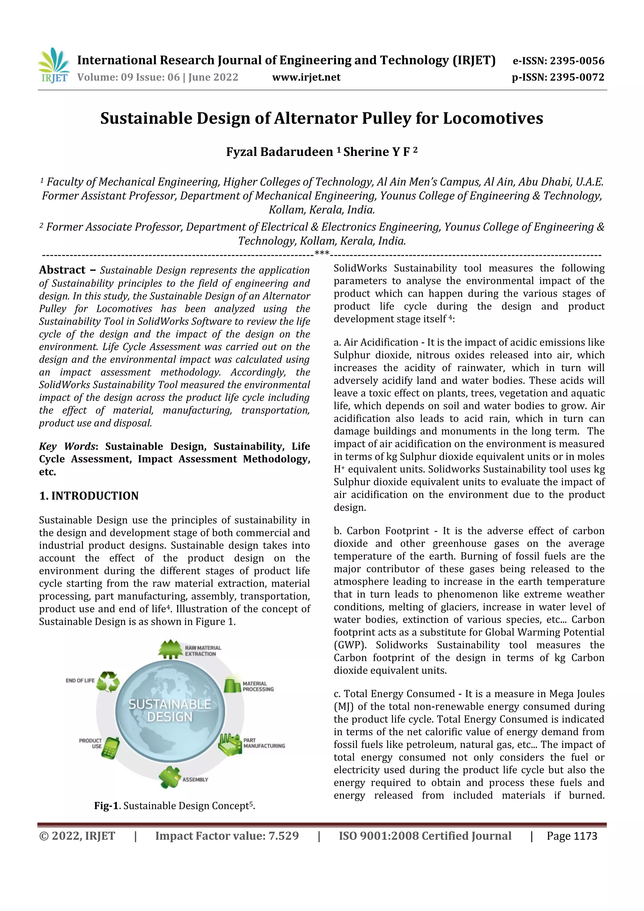 Sustainable Design of Alternator Pulley for Locomotives | PDF
