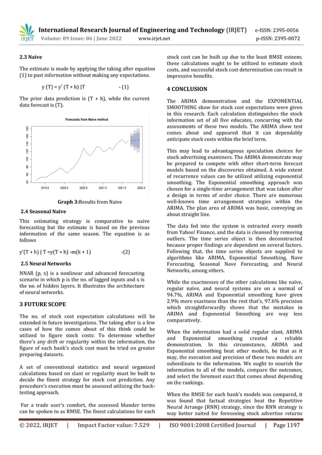 Stock Price Prediction Using Time Series Pdf