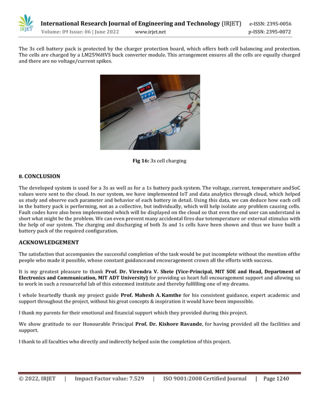 IoT Based smart Battery Management System | PDF