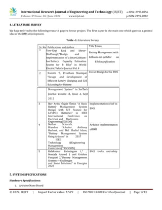 IoT Based smart Battery Management System | PDF
