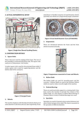 Design and Development of Single-Row Manual Seedling Planter | PDF ...