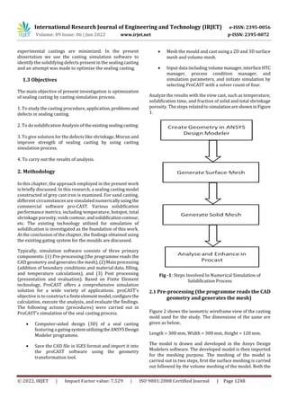 Optimization of sealing casting by identifying solidification defect and improvement of strength ...