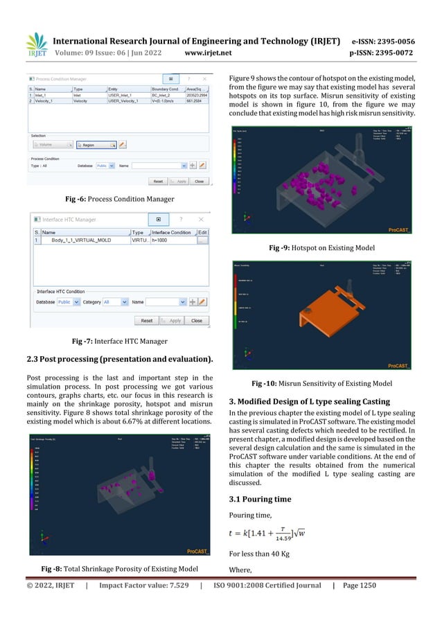 Optimization Of Sealing Casting By Identifying Solidification Defect