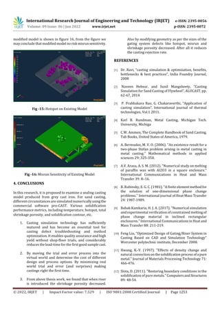 Optimization of sealing casting by identifying solidification defect and improvement of strength ...