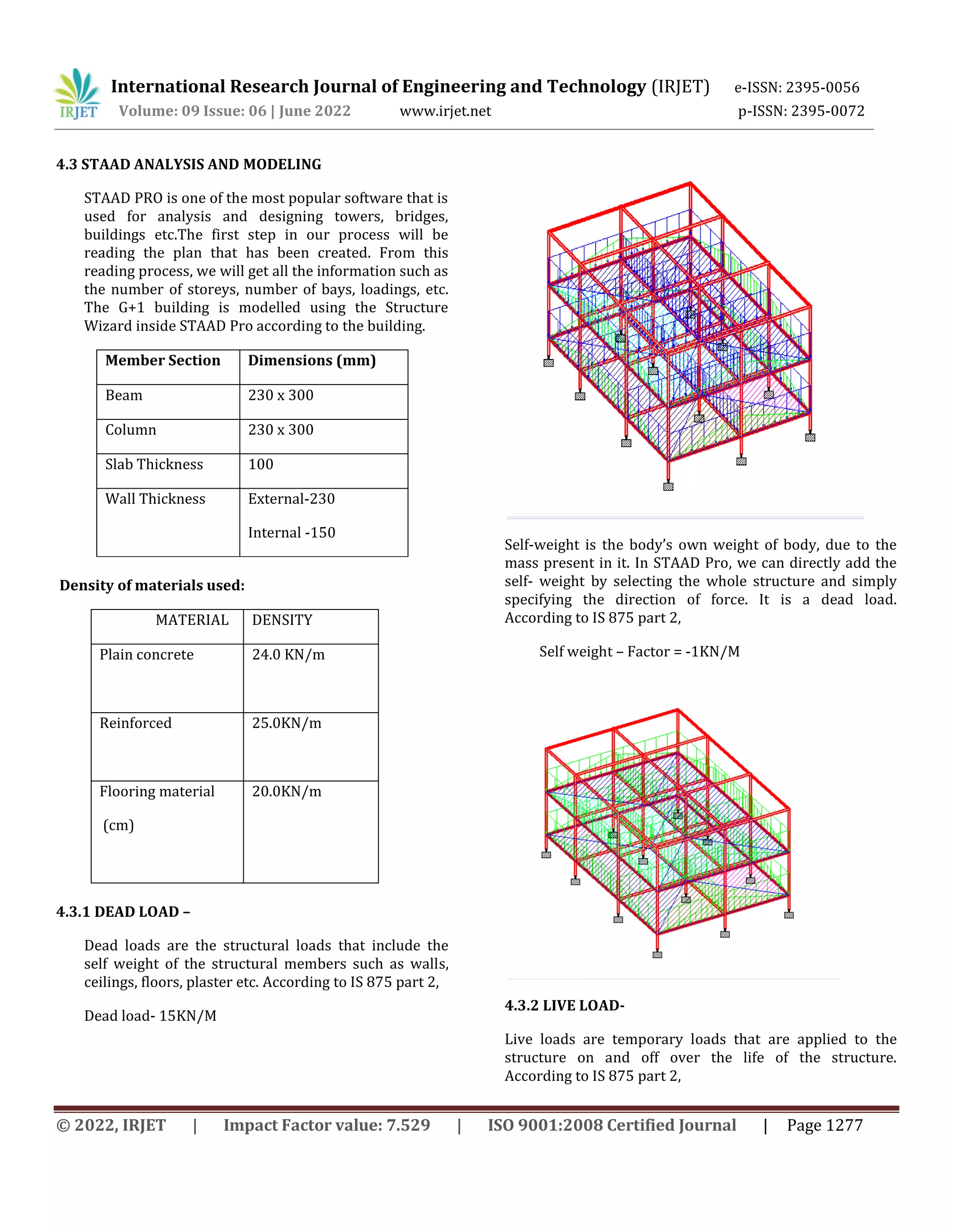 “Design and modeling of commercial cum residential building by using Autodesk Revit and StaadPRO ...