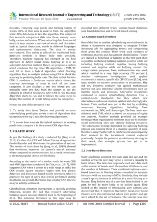 A study of cyberbullying detection using Deep Learning and Machine Learning Techniques | PDF