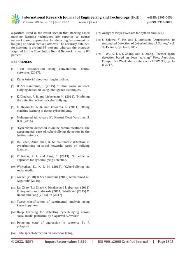 A study of cyberbullying detection using Deep Learning and Machine ...