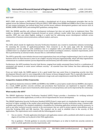 Comparitive Analysis of Secure SDLC Models | PDF