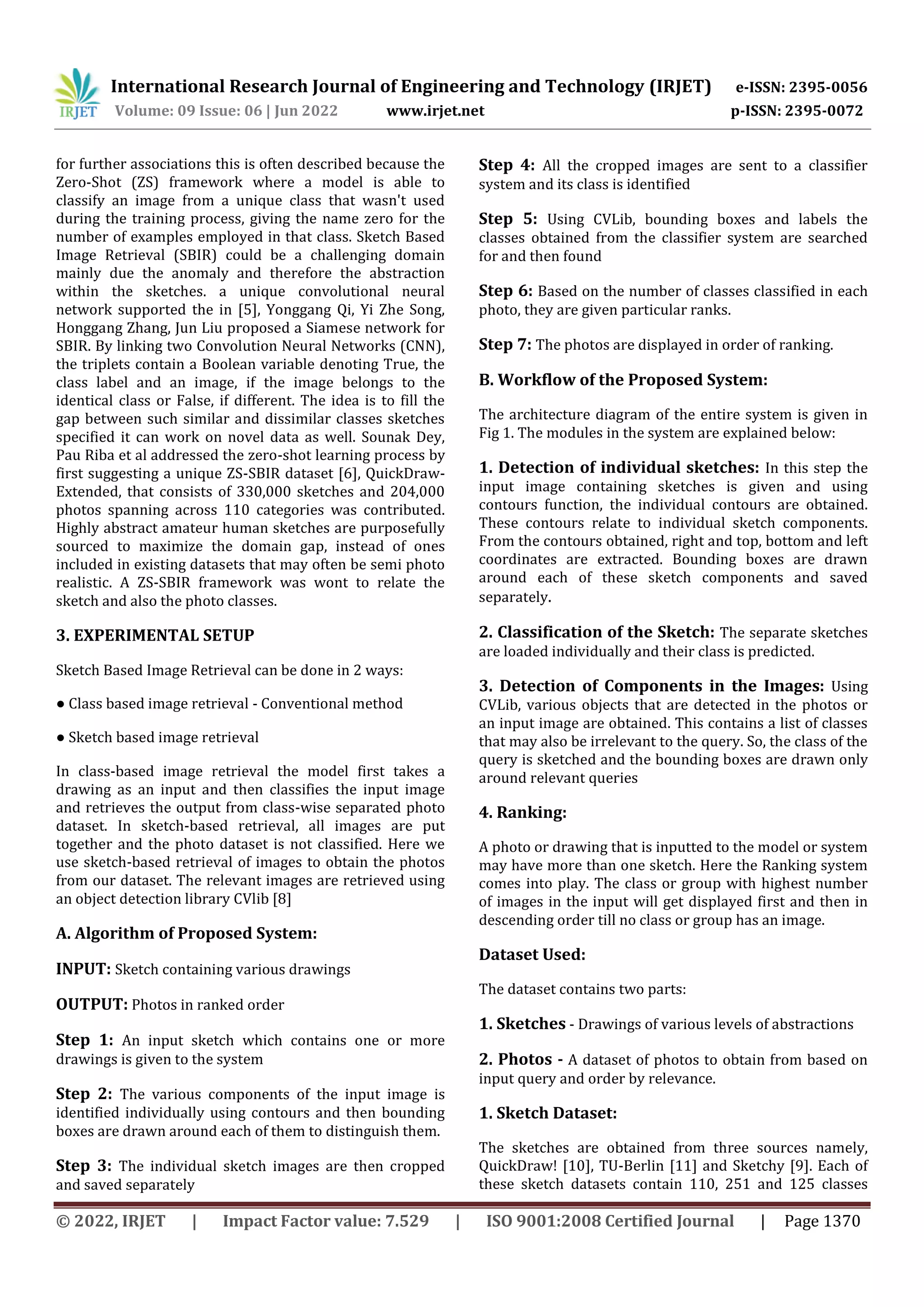 Sketch Based Image Retrieval using Deep Learning based Machine Learning | PDF