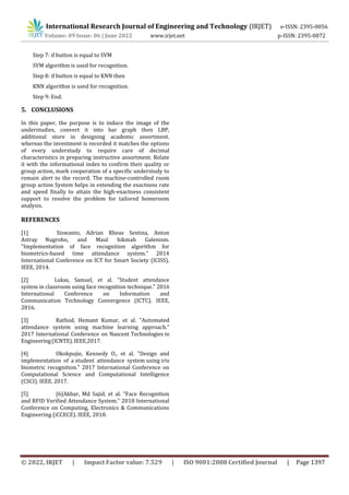 FACE RECOGNITION ATTENDANCE SYSTEM | PDF