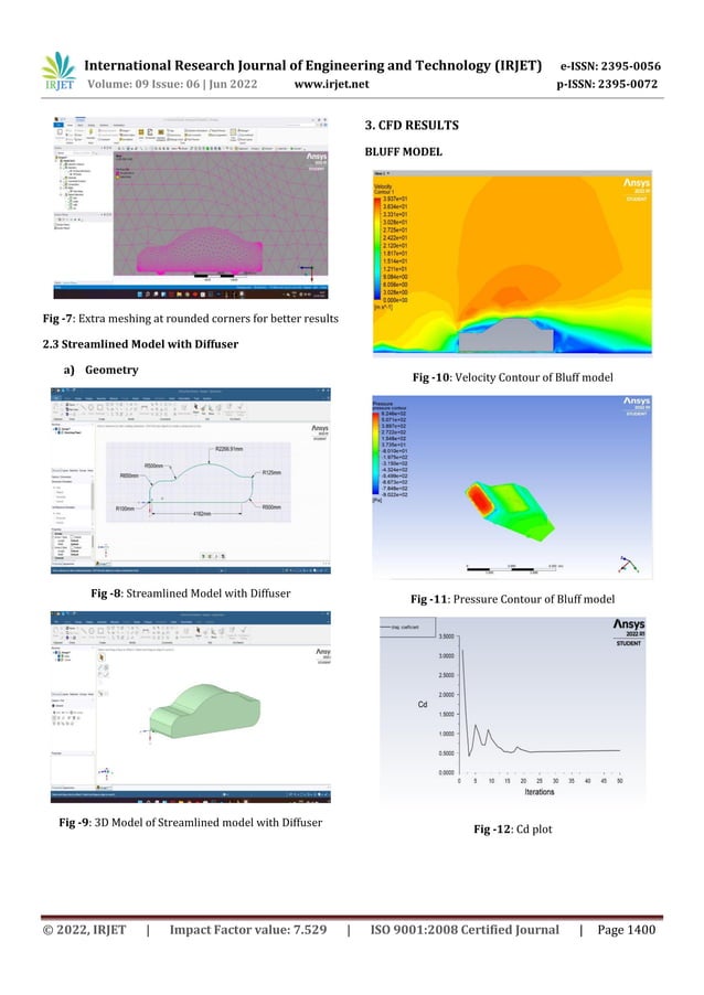 Aerodynamic Analysis of Car body with Aerodynamic Devices to Improve Performance | PDF