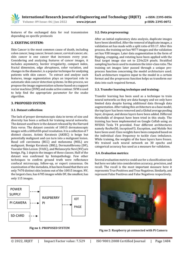 DETECTION OF DIFFERENT TYPES OF SKIN DISEASES USING RASPBERRY PI | PDF ...