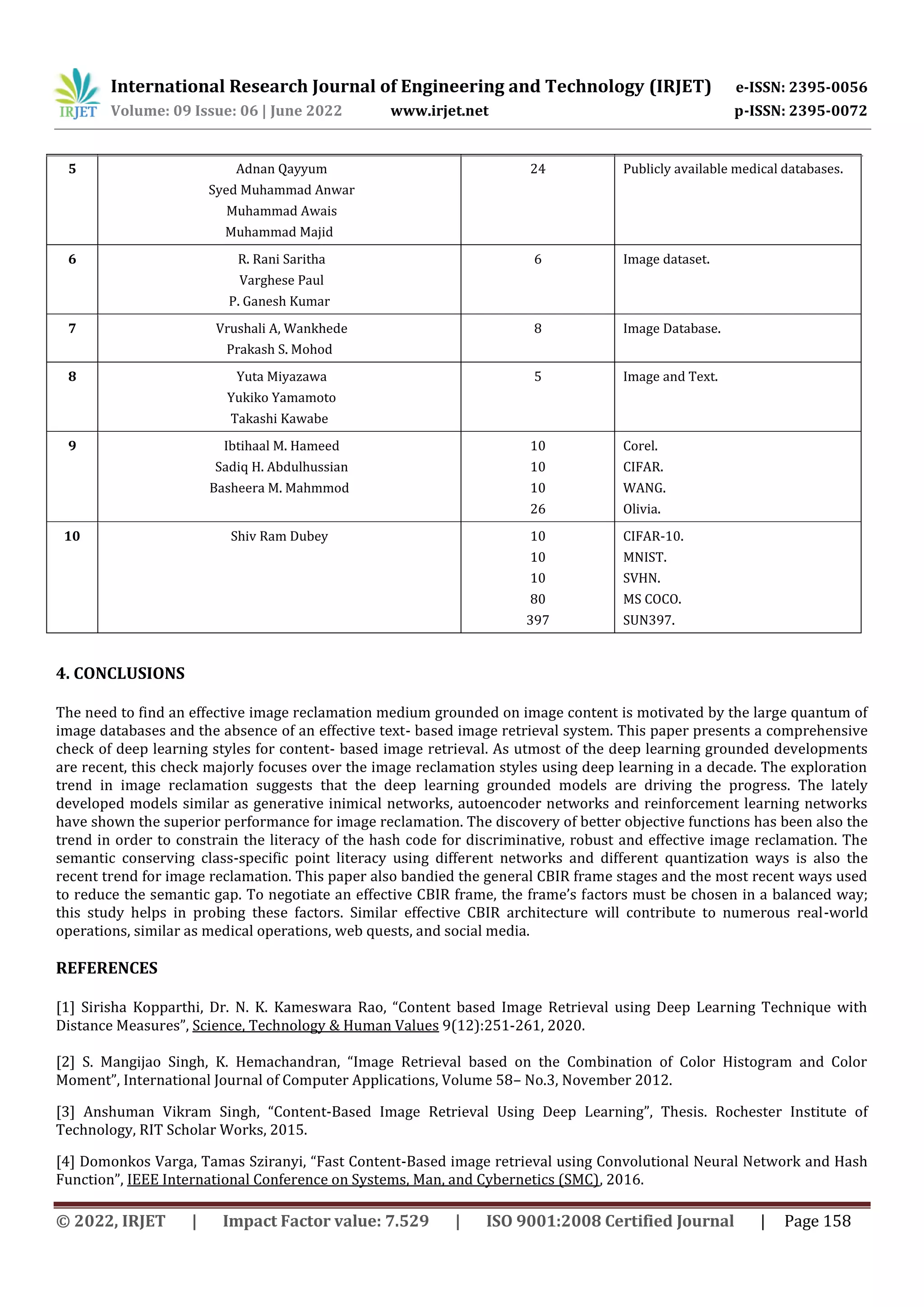 A SURVEY ON CONTENT BASED IMAGE RETRIEVAL USING MACHINE LEARNING | PDF | Databases | Computer ...