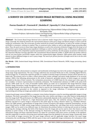 A SURVEY ON CONTENT BASED IMAGE RETRIEVAL USING MACHINE LEARNING | PDF | Databases | Computer ...