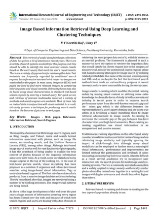 Image Based Information Retrieval Using Deep Learning and Clustering Techniques | PDF