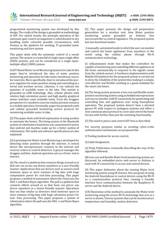 Dam Water Monitoring System Using IOT | PDF | Indoor Environmental ...