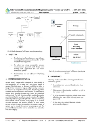 IoT Based Advertising System | PDF | Internet | Computing