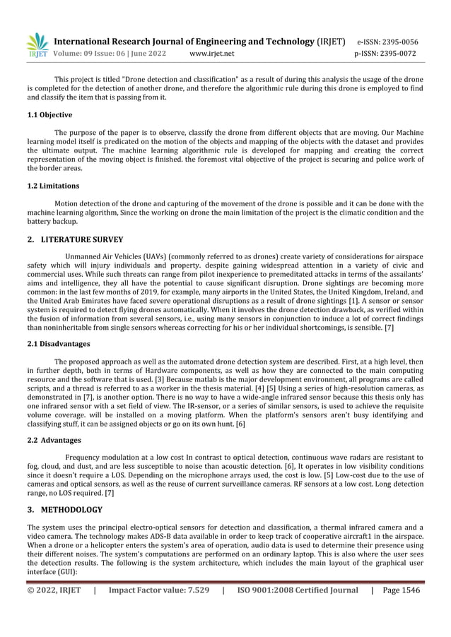 Drone Detection & Classification using Machine Learning | PDF
