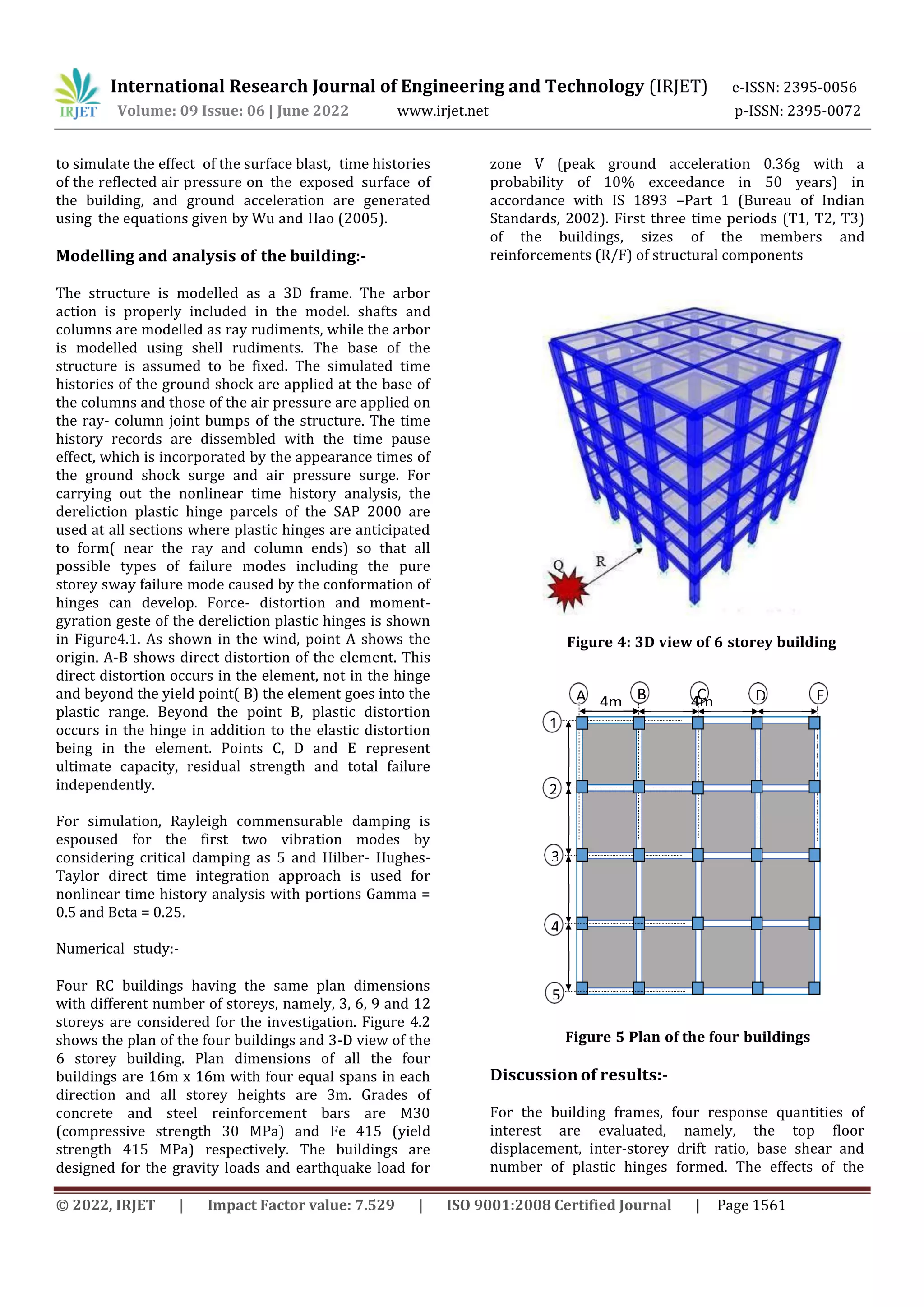 STRUCTURAL PERFORMANCE OF RCC BUILDING UNDER BLAST LOADING | PDF