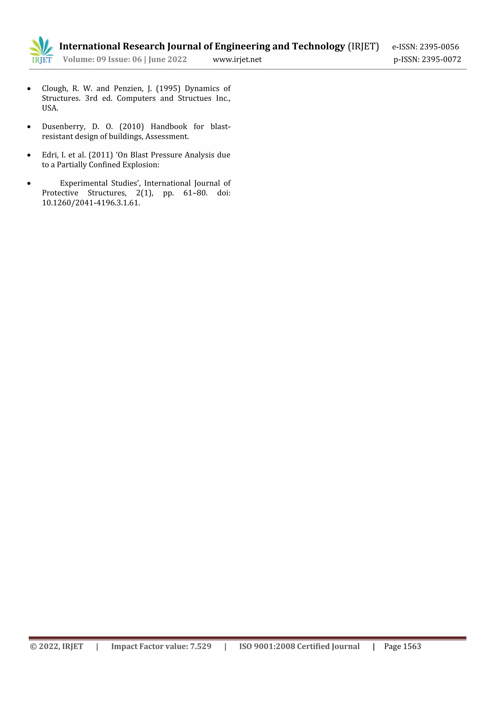 STRUCTURAL PERFORMANCE OF RCC BUILDING UNDER BLAST LOADING | PDF