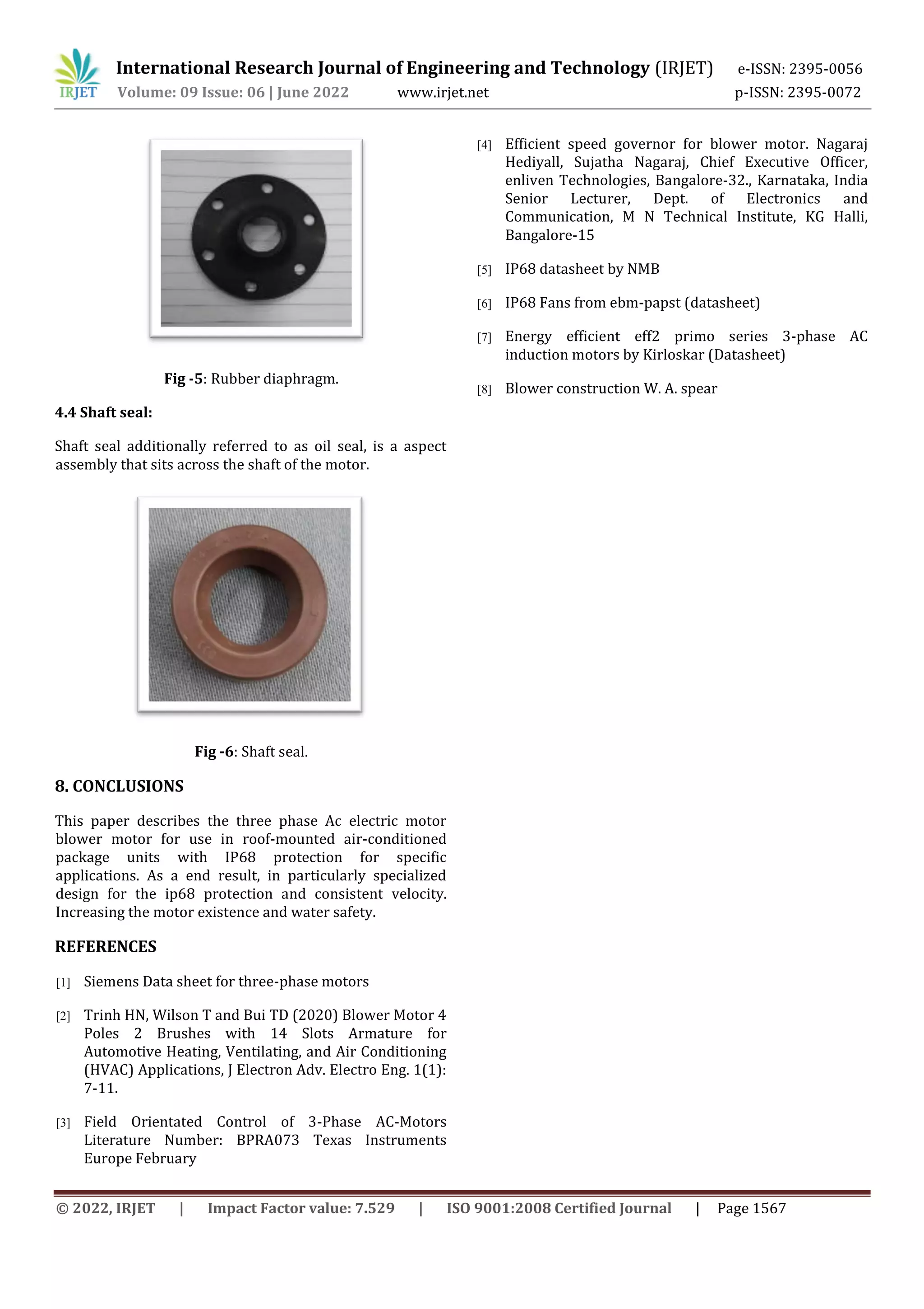 Design and development of three phase Blower motor | PDF