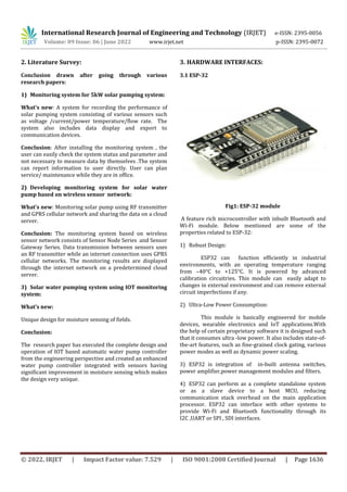 An Intelligent Solar water pump monitoring system using IOT technology | PDF