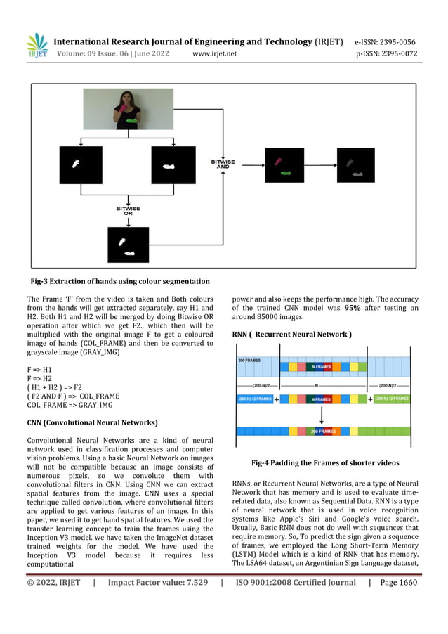 VIDEO BASED SIGN LANGUAGE RECOGNITION USING CNN-LSTM | PDF