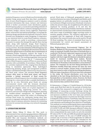 FLOOD FREQUENCY ANALYSIS FOR RIVER GAUGING STATION OF MEENACHIL RIVER, KOTTAYAM, INDIA | PDF